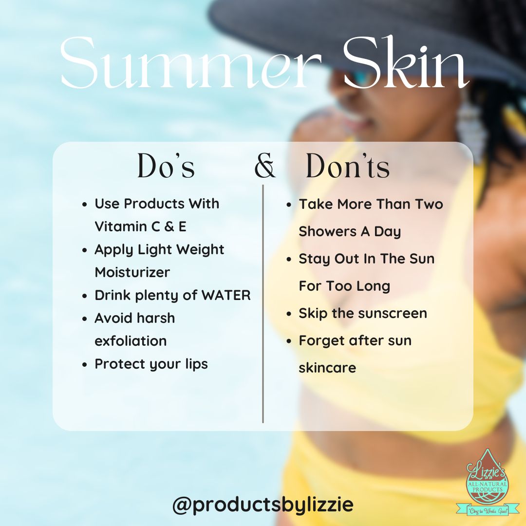 7 Tips for Healthy Skin in the Summer – Lizzie's All-natural Products
